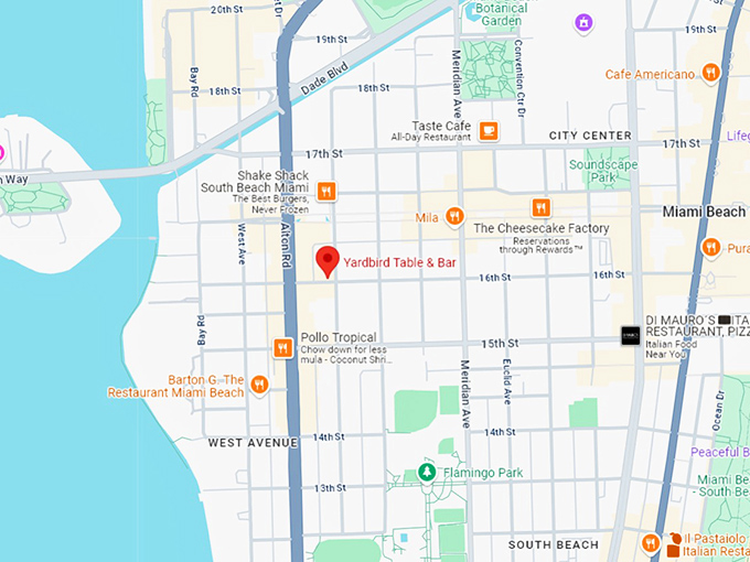 16. yardbird table & bar map