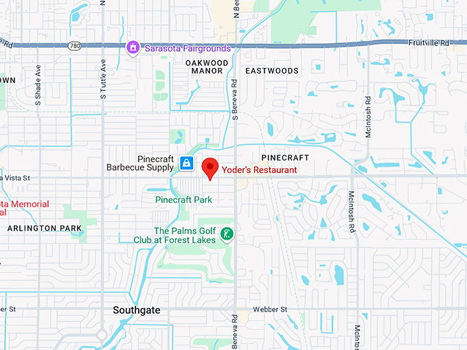 16. yoder's restaurant & amish village map