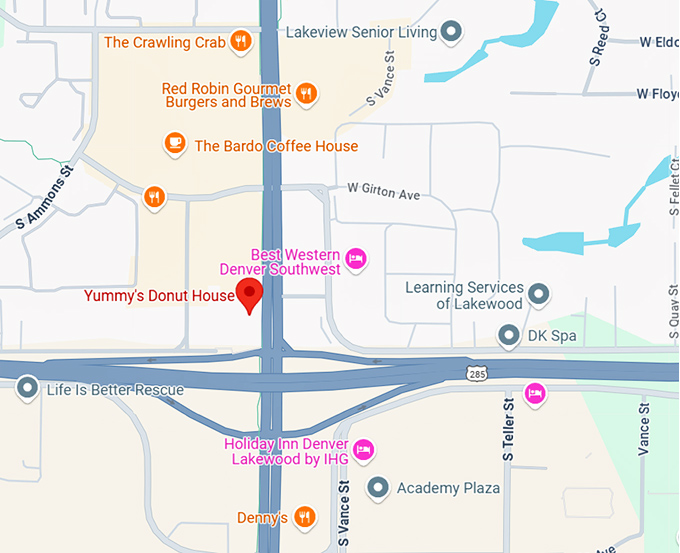 16. yummy's donut house map