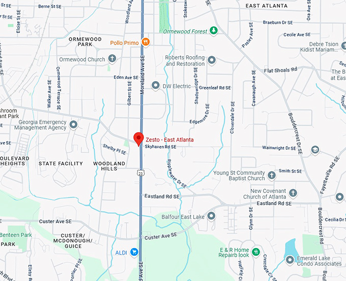 16. zesto east atlanta map