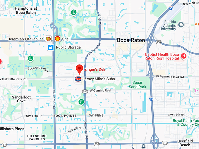 16. zinger's deli map