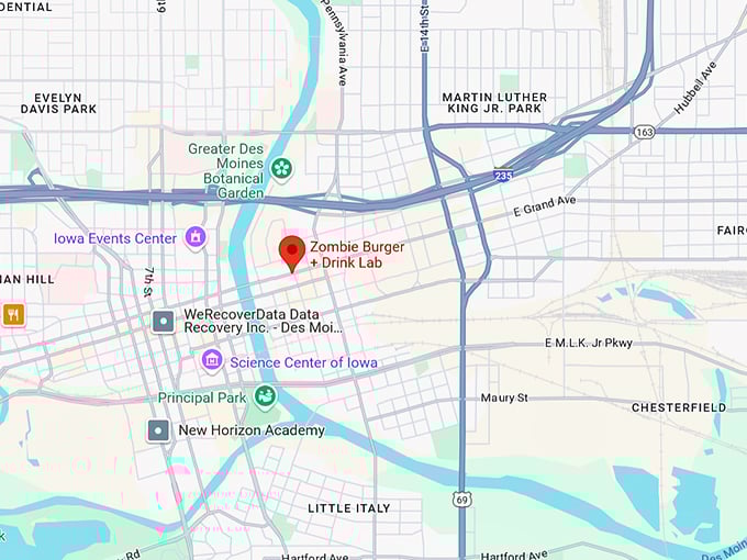 16. zombie burger + drink lab map