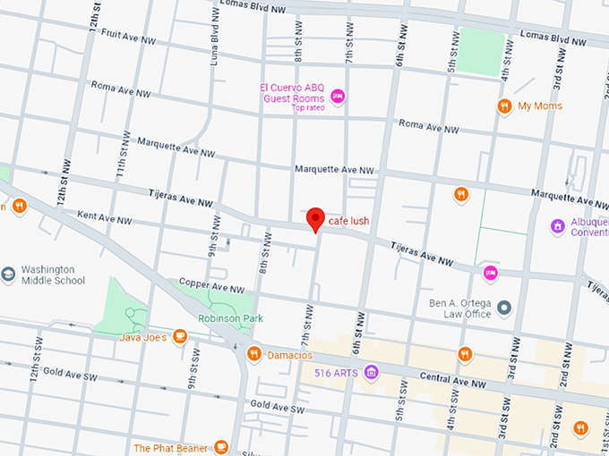 16. cafe lush map