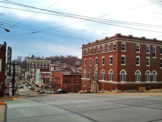 Historic downtown Alton, where brick buildings tell stories and your retirement dollars stretch like taffy on a summer day.