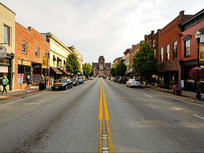 Bardstown's Main Street stretches before you like a Norman Rockwell painting come to life, where brick buildings whisper stories of bourbon and bygone days.
