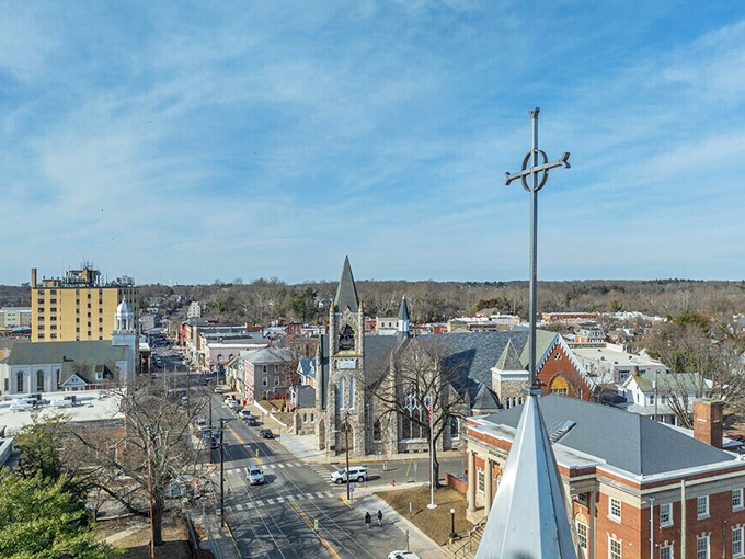 Bridgeton's church spires and historic downtown create a skyline that whispers stories from another era.