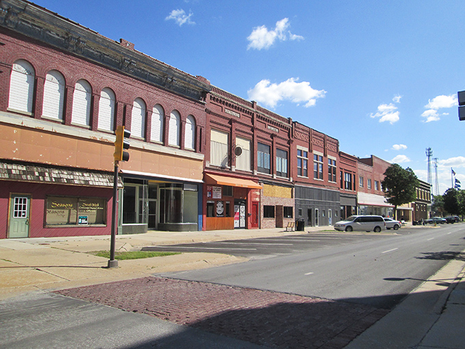 Historic brick buildings line Coffeyville's main street, standing like sentinels of a more affordable era when a dollar stretched further than your imagination.