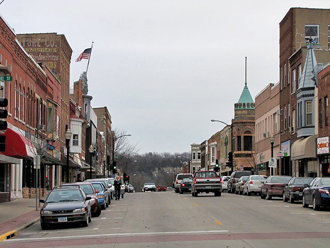 Decorah's historic downtown looks like a movie set where Midwestern charm meets architectural character.