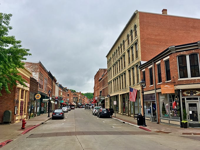 Galena's Main Street whispers stories of yesteryear, where brick buildings stand like patient guardians of small-town magic.