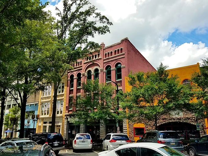 Colorful historic buildings line Greenville's Main Street, creating a postcard-perfect downtown that won't empty your wallet.