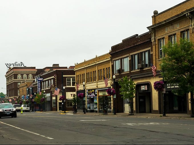 Historic Hibbing's main street whispers stories of mining glory days while offering today's retirees affordable small-town charm.