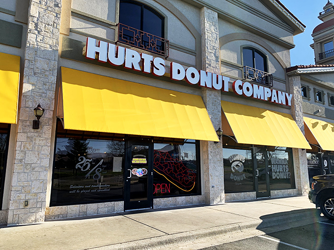 The bright yellow awnings of Hurts Donut Company practically scream "Happiness lives here!" It's like sunshine in storefront form.