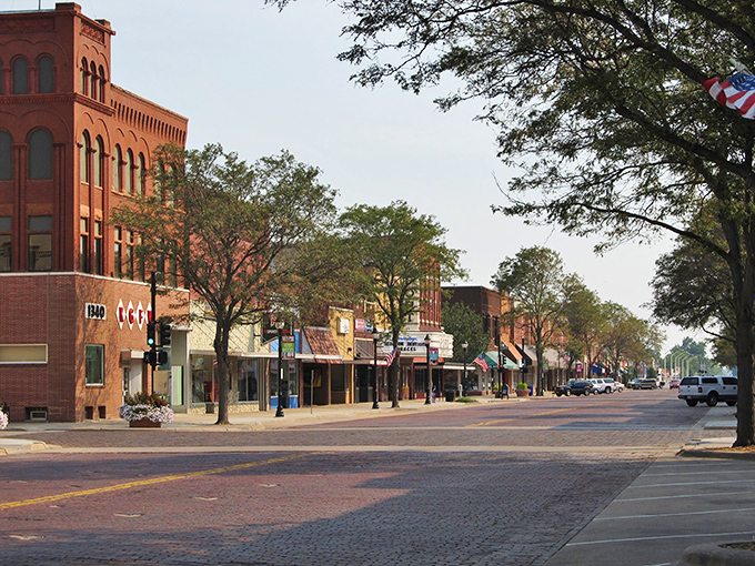 Kearney's brick-paved Main Street – where a "quick errand" means three conversations and lunch with someone's grandma.