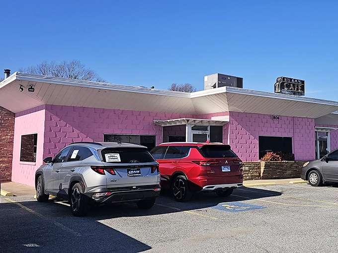 Neal's Cafe: That unmistakable pink exterior isn't just a building&mdash;it's a landmark promising comfort food that'll make your soul sing.