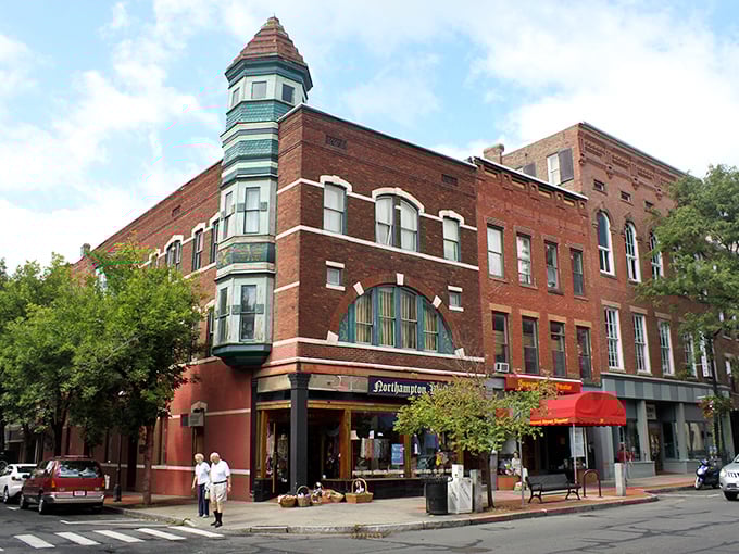 Northampton's historic downtown buildings stand like proud sentinels of time, that turret practically begging to be photographed by every passing tourist.
