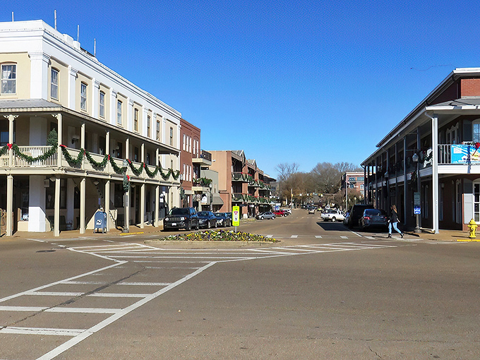 Oxford's historic square welcomes you like an old friend, with storefronts that have witnessed generations of conversations.