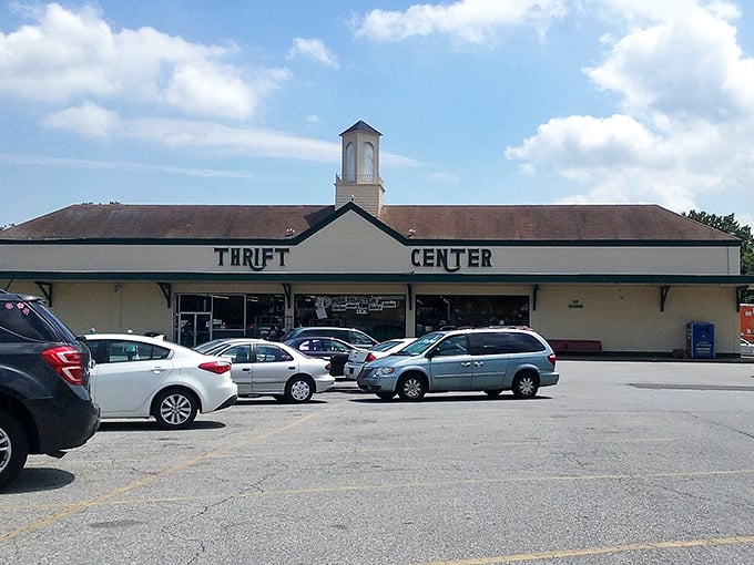 The iconic cupola of Prime Thrift beckons bargain hunters like a lighthouse for the frugally fashionable.