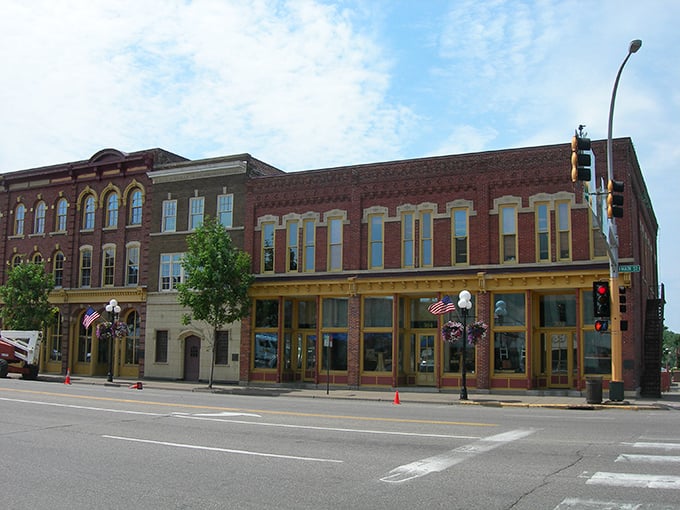 Historic brick buildings line Red Wing's Main Street, where time seems to slow down and your retirement dollars stretch further.