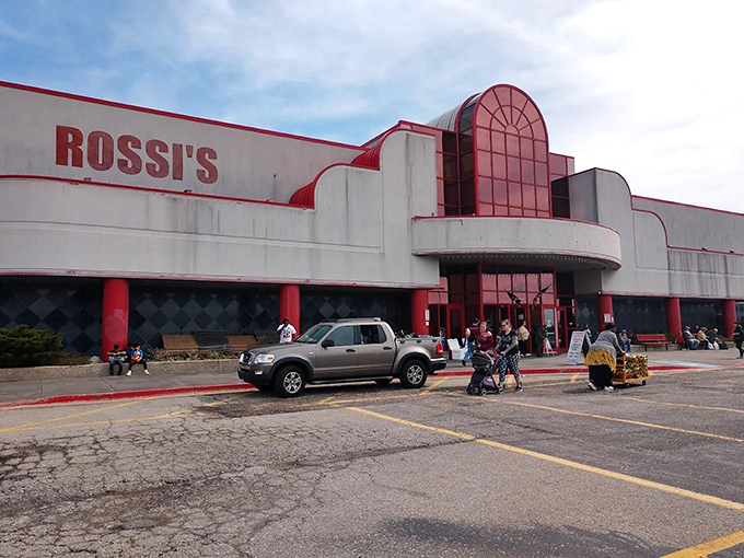 Treasure hunter's paradise! Boxes of potential discoveries await under white tents at Rossi's, where one person's castoffs become another's prized possessions. 