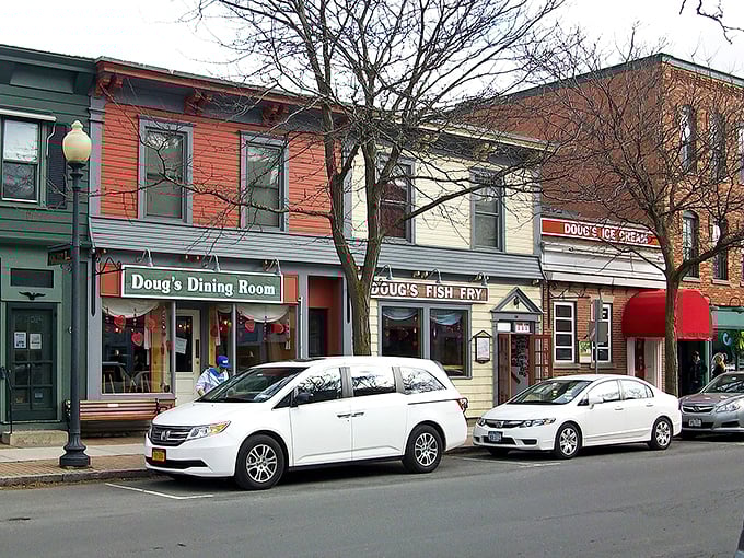 Doug's Fish Fry and Dining Room in Skaneateles - where locals and tourists alike queue up for seafood that would make Neptune himself jealous.