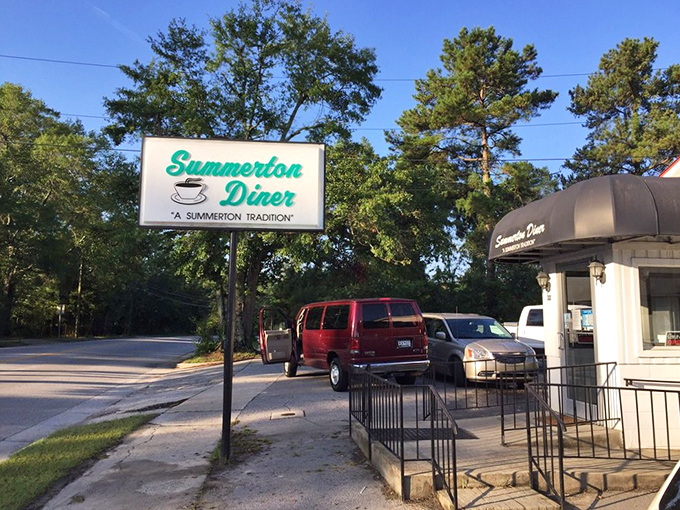 The iconic Summerton Diner sign stands tall, promising "A Summerton Tradition" that your taste buds will thank you for discovering.