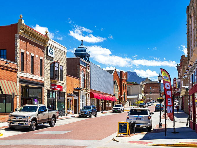Trinidad's brick-lined Main Street looks like a movie set, but it's the real deal – complete with historic architecture and mountain backdrop.