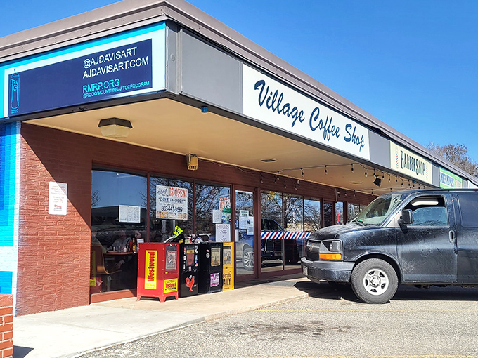 Village Coffee Shop's modest storefront hides breakfast magic inside &ndash; like finding Narnia through a diner door.