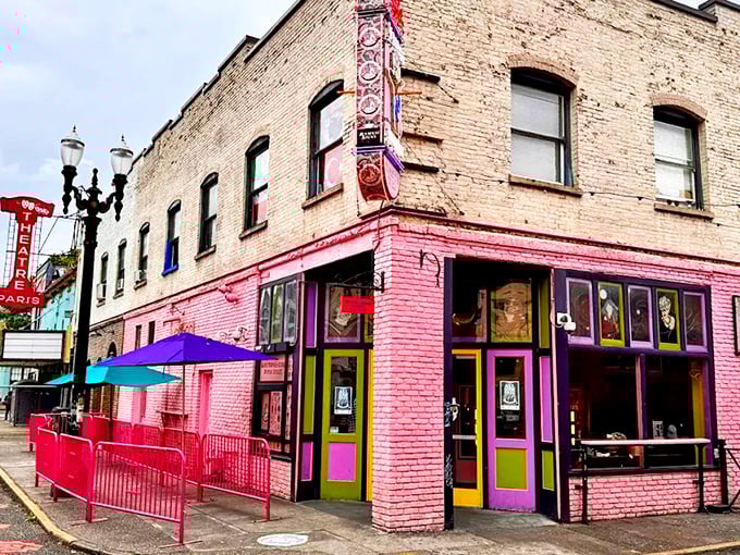The unassuming strip mall exterior hides a wonderland of fried dough delights. Like finding treasure in your neighbor's garage! 