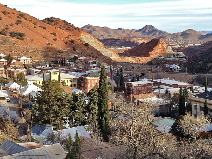 Bisbee's hillside homes cascade down the mountainside like a desert version of an Italian coastal village. Mining history meets artistic revival!