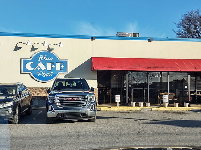 Blue Plate Cafe (Huntsville): That iconic blue sign is like a lighthouse for hungry travelers. Southern breakfast salvation awaits inside!
