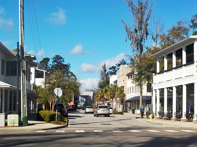 Brick sidewalks and swaying palmetto trees frame Bluffton's storefronts like a Southern living postcard come to life.