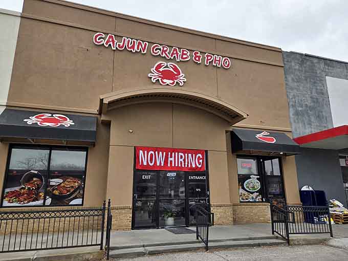 Bold signage, tempting food photos in the windows, and a "Now Hiring" sign, Omaha's seafood scene is growing!