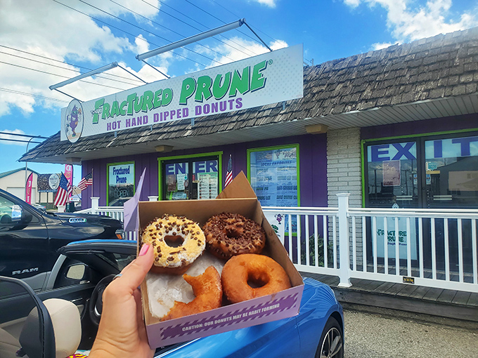 Hot donuts made to order! Watching your creation come to life at Fractured Prune feels like winning the breakfast lottery.