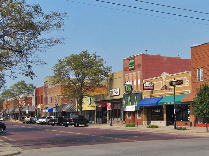 Historic storefronts with modern businesses – Kearney blends yesterday's charm with today's needs like a perfect Nebraska sunset.