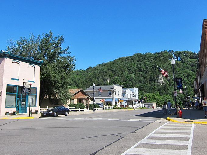 Where small-town America thrives! Lanesboro's charming streetscape invites you to slow down and remember what matters.