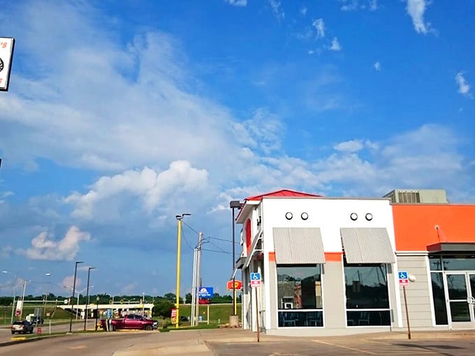 Blue skies and sweet treats await at Missy's. This little donut shop proves that sometimes the best things come in bright packages!