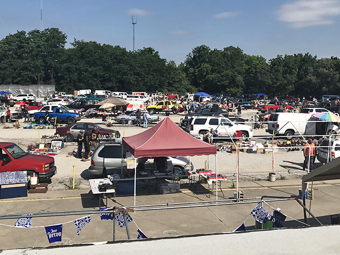 Morning sunshine illuminates a sea of pop-up shops. Every table holds potential discoveries waiting for the right pair of curious eyes.