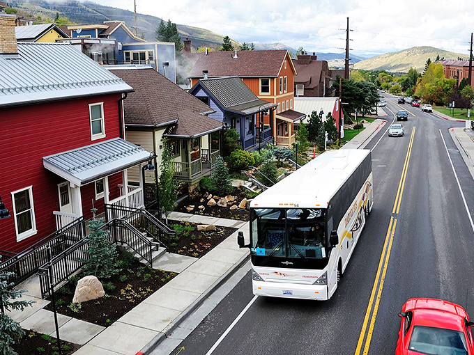 Those colorful houses aren't just pretty faces&mdash;they're Park City's way of saying "winter wonderland" even without snow.