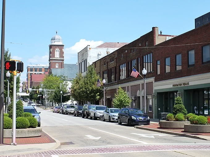 That clock tower watching over Parkersburg's main street has seen generations of folks living well within their means.