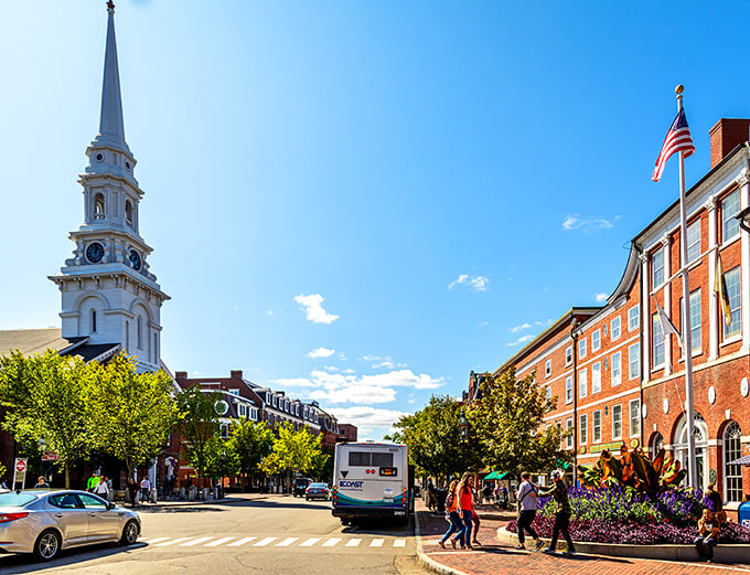 Downtown Portsmouth, where historic charm meets modern energy &ndash; like if Colonial Williamsburg and SoHo had an adorable New England baby.