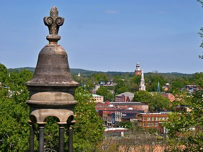 Downtown Rome's parking area might be the most charming traffic circle in Georgia &ndash; brick pathways and historic storefronts that whisper "slow down."