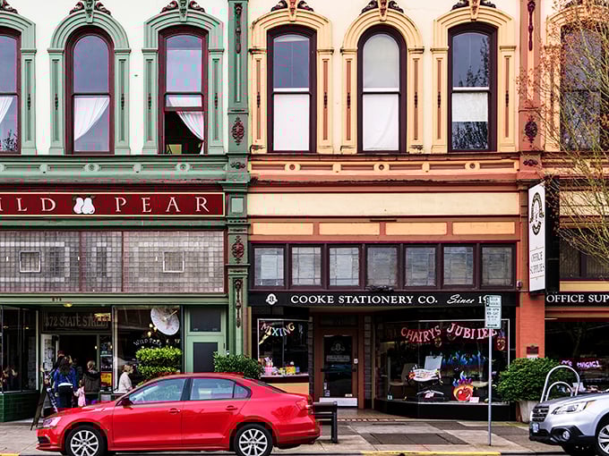 Old-fashioned storefronts in Salem invite you to peek inside. These colorful facades hide some of the city's best local treasures.