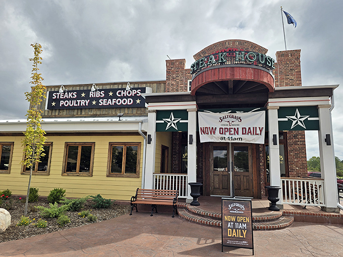 "Now Open Daily" might be the three most beautiful words in the English language, especially when they're hanging on a steakhouse this inviting.