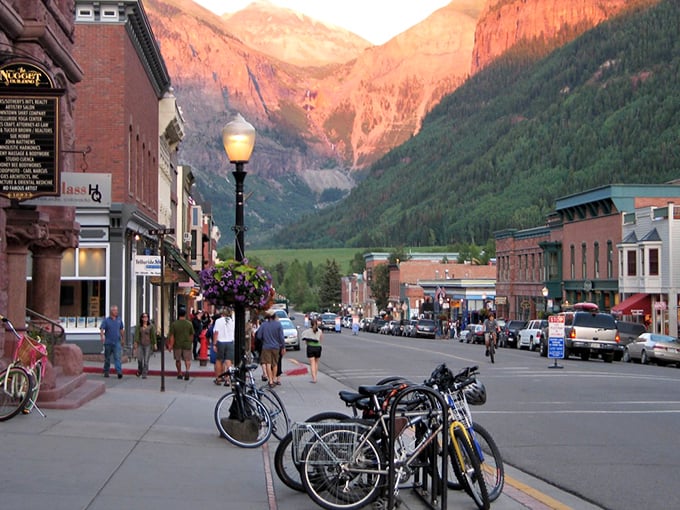 Telluride: Main Street at sunset, where the mountains put on a show that outshines anything on Broadway.