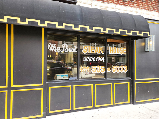 Since 1964, that bright yellow sign has been a beacon for carnivores. No frills, just thrills for your taste buds.