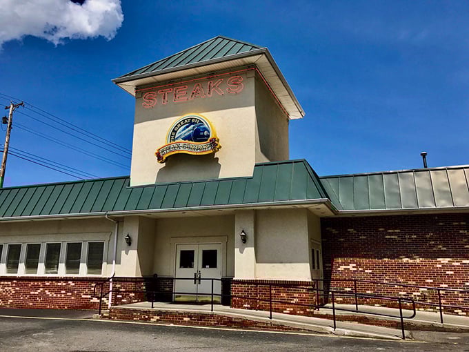 Blue skies and sizzling steaks &ndash; this Roanoke institution's exterior promises what every carnivore dreams about.