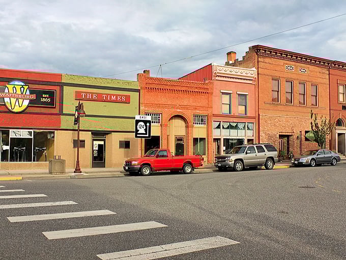 Classic storefronts line Waitsburg's downtown, where time slows down and conversations with neighbors aren't rushed.