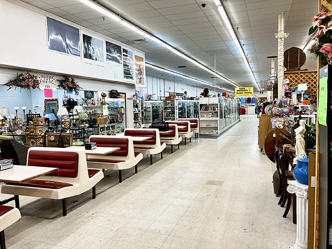 These vintage diner booths aren't just seating&mdash;they're time machines where you can rest your legs while your wallet contemplates its next adventure.