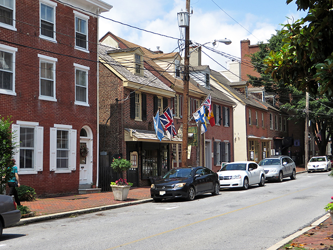These aren't movie set facades&mdash;they're the real deal. British flags flutter above buildings that have witnessed more American history than a Ken Burns documentary.