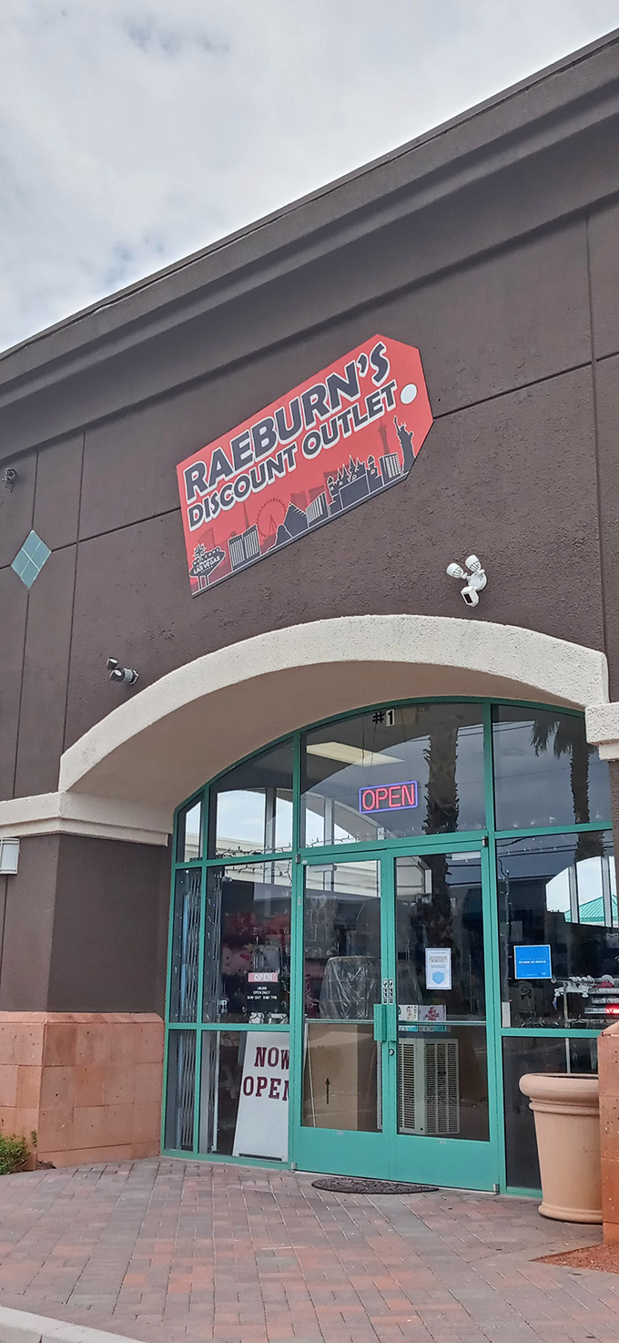 That "OPEN" sign might as well say "Abandon all budget plans, ye who enter here." The teal-framed entrance beckons bargain hunters daily.